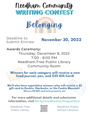 12/08/2022 | Needham Community Writing Contest Awards Ceremony ...