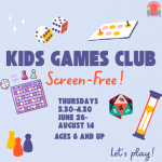 07/31/2025 | Kids Games Club | Morrill Memorial Library