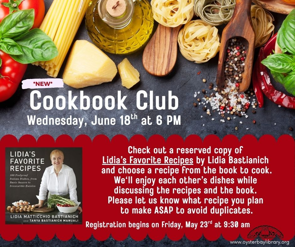 06/18/2025 | **NEW** COOKBOOK CLUB | Oyster Bay - East Norwich Public ...