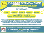11/04/2023 | 100 Everyday Signs - 5 Week ASL Workshop | Palmer Public ...