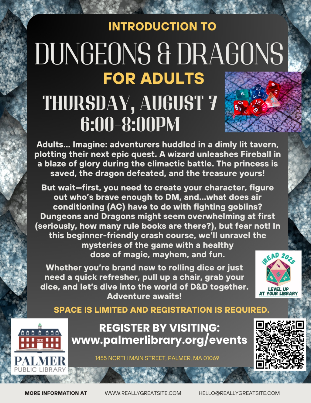08/07/2025 | Introduction to Dungeons & Dragons for Adults | Palmer ...