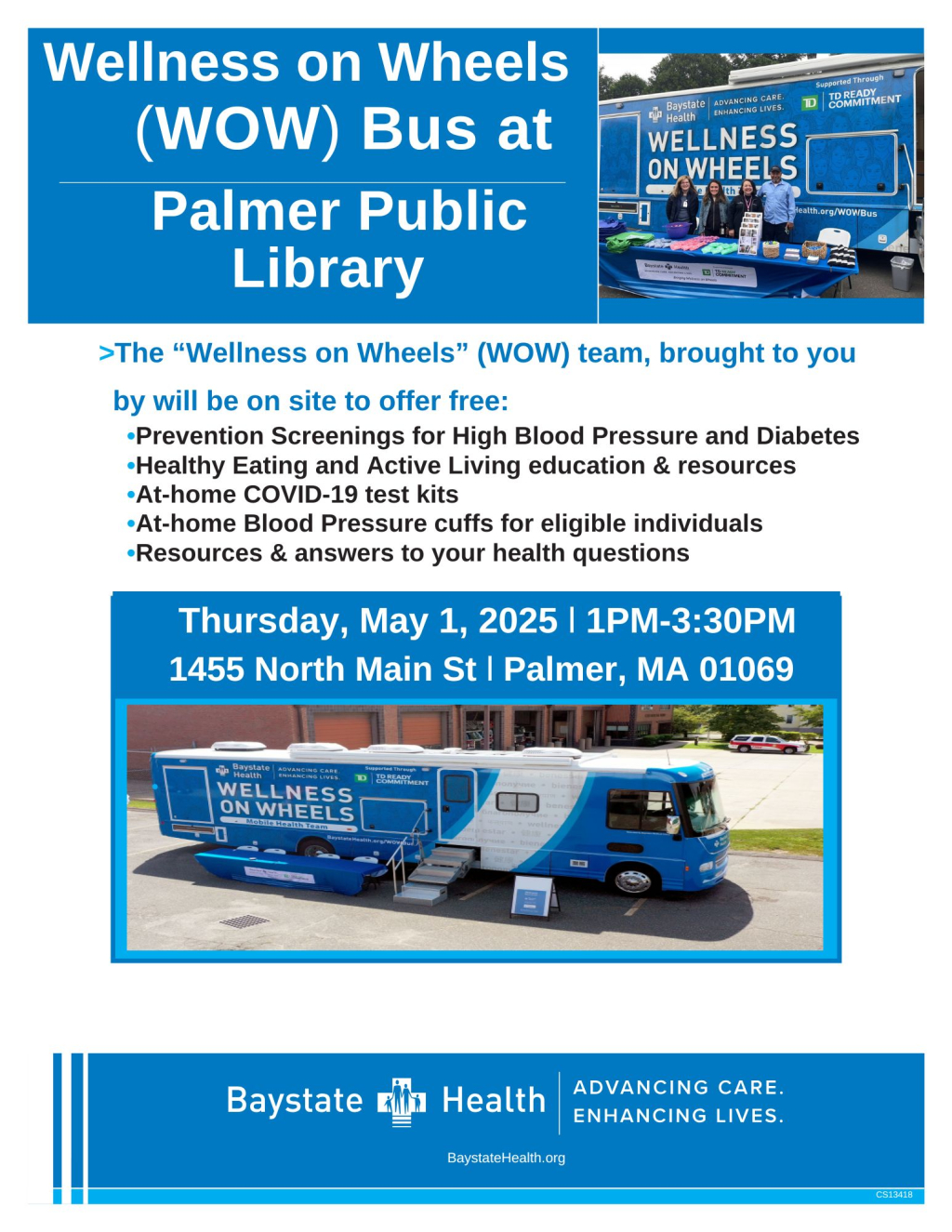 05/01/2025 | Baystate Wellness on Wheels Bus | Palmer Public Library