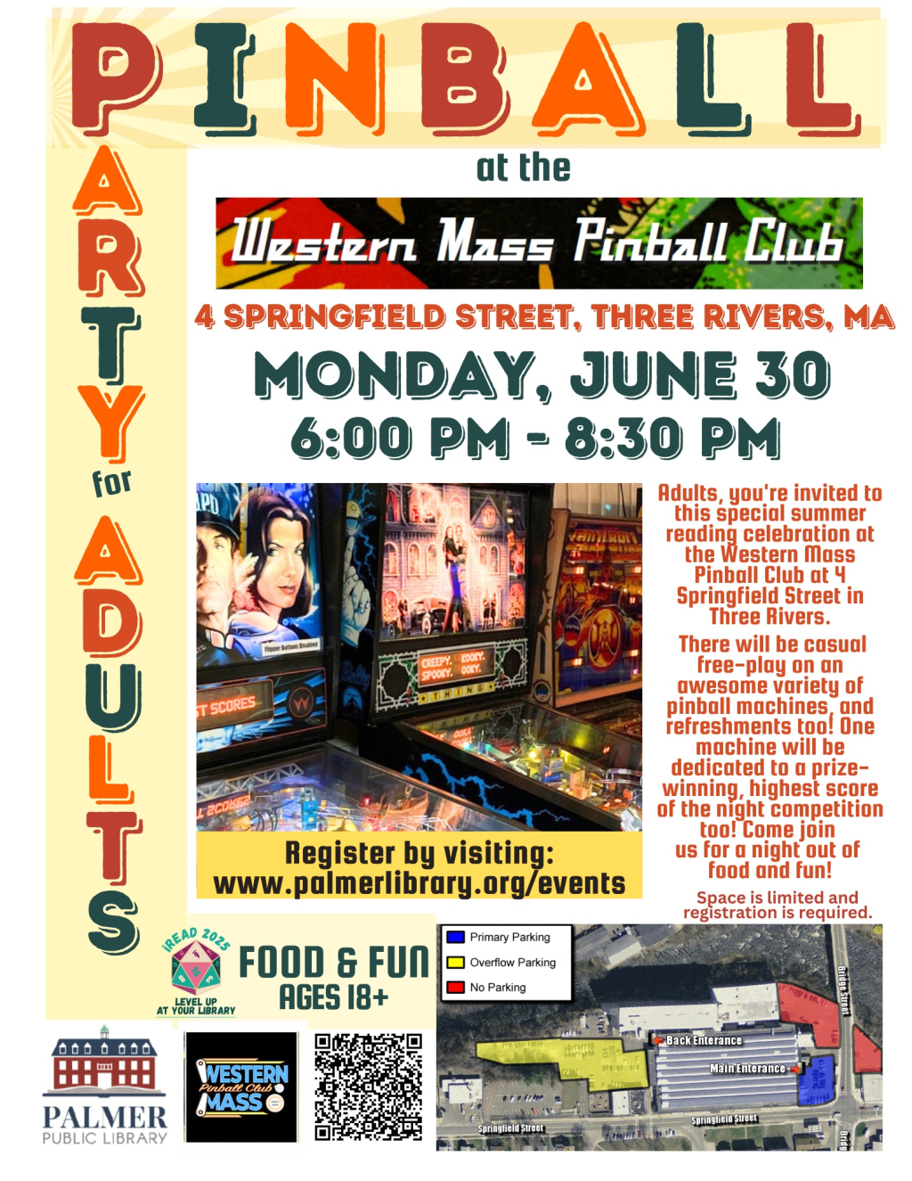 06/30/2025 | Pinball Party for Adults at the Western Mass Pinball Club ...