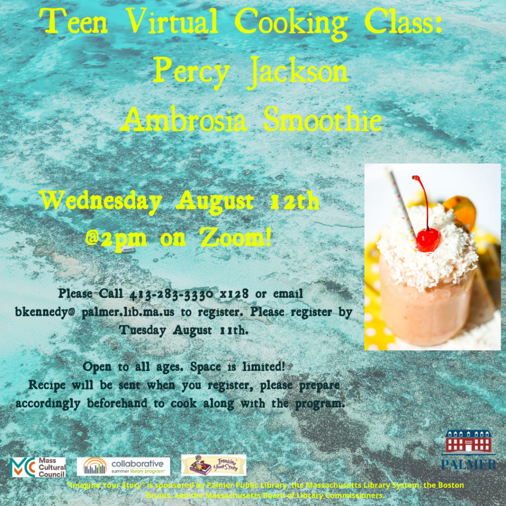 08/12/2020 | Teen Percy Jackson Virtual Cooking Class: Ambrosia ...