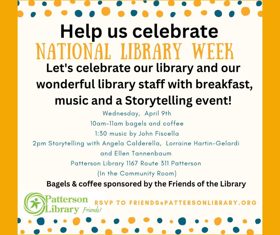 04/09/2025 | Music & Storytelling: National Library Week Celebration | Patterson Library