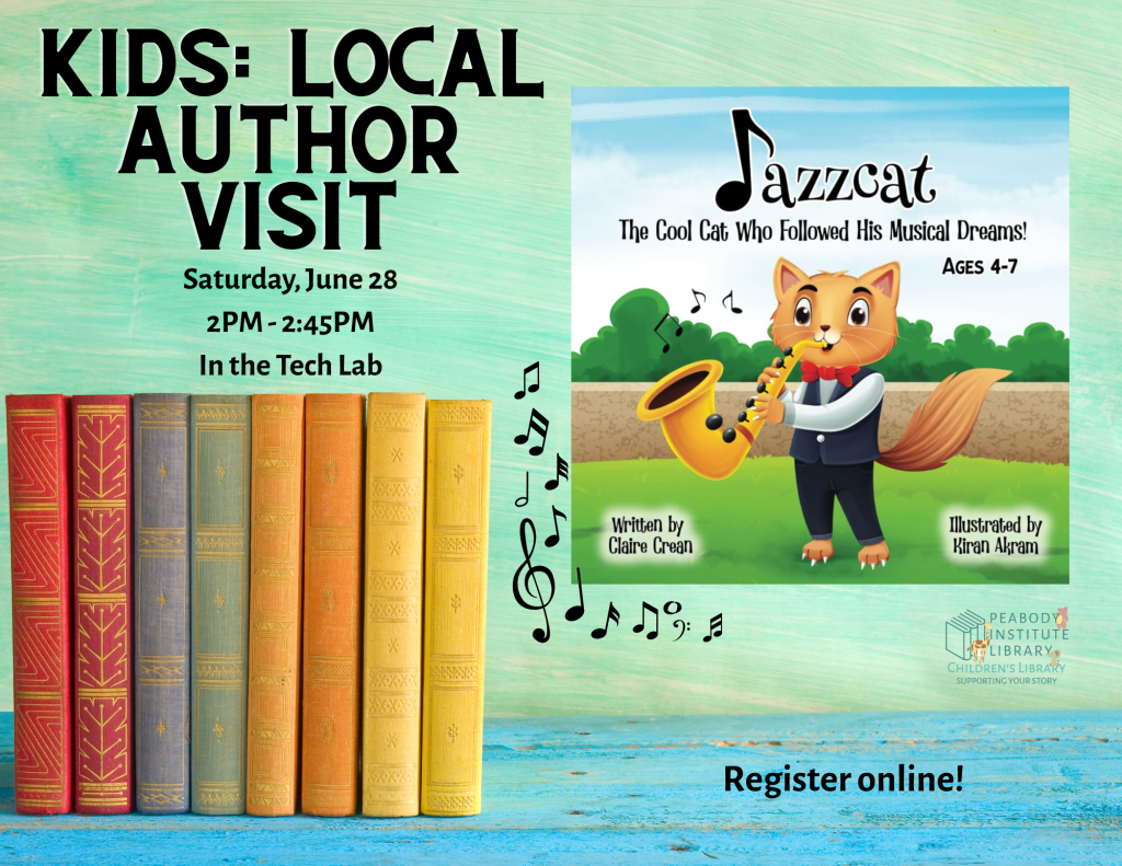 06/28/2025 | Kids: Local Author Visit | Peabody Institute Library