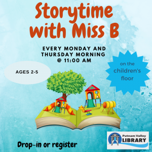 03/11/2024 | Storytime with Miss B. | Putnam Valley Library