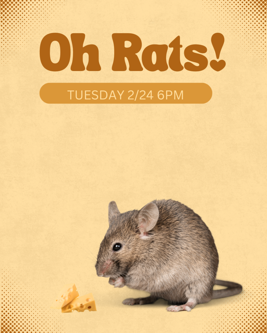 Tuesday, February 24, 2026 | Oh Rats! | Rochester Public Library