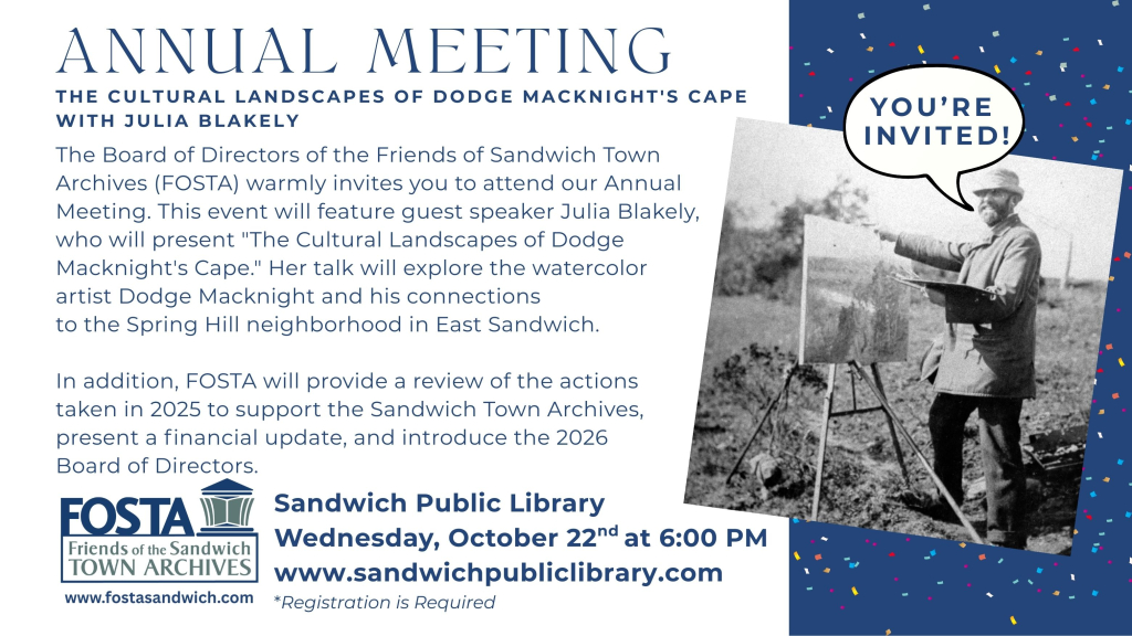 Wednesday, October 22, 2025 | Friends of the Sandwich Town Archives ...