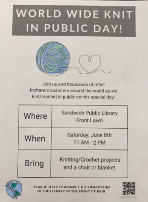 06/08/2024 | World Knit in Public Day | Sandwich Public Library