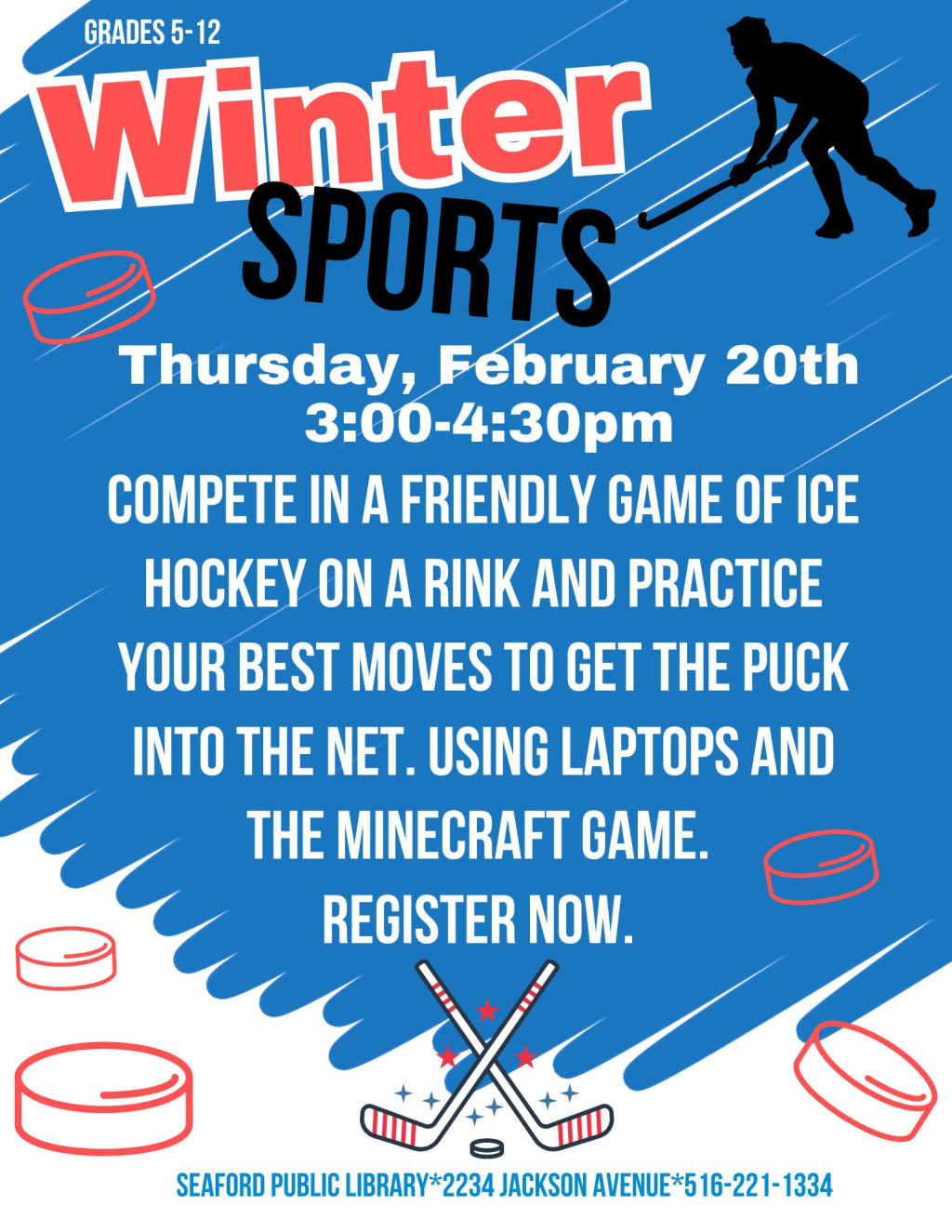 02/20/2025 | Winter Sports (Grades 5-12) | Seaford Public Library