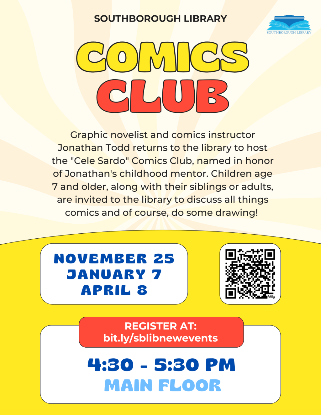 Tuesday, November 25, 2025 | Comics Club | Southborough Library