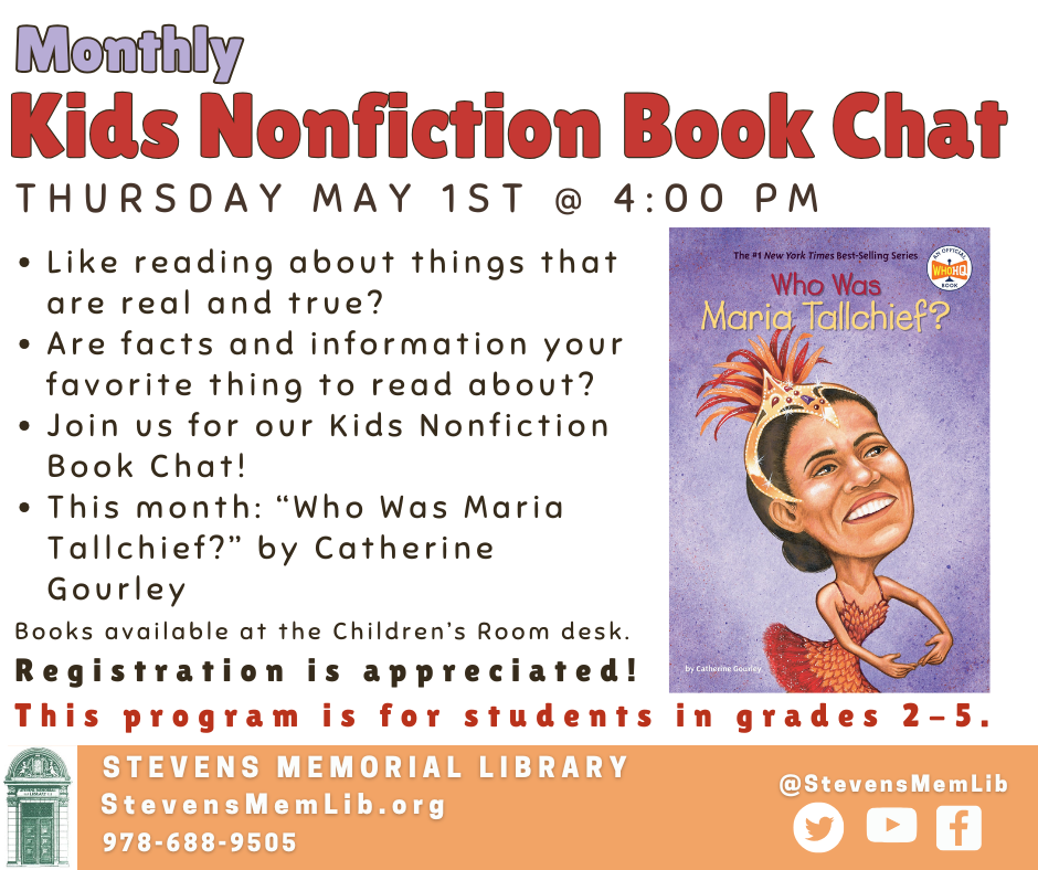 05/01/2025 | Kids Nonfiction Book Club: Who Was Maria Tallchief? by ...