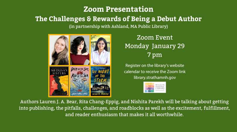 01/29/2024 | Zoom Event: The Challenges and Rewards of Being a Debut ...