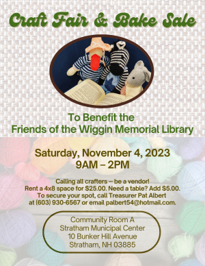 Saturday, November 4, 2023 | Friends of the Library Arts & Craft Fair ...