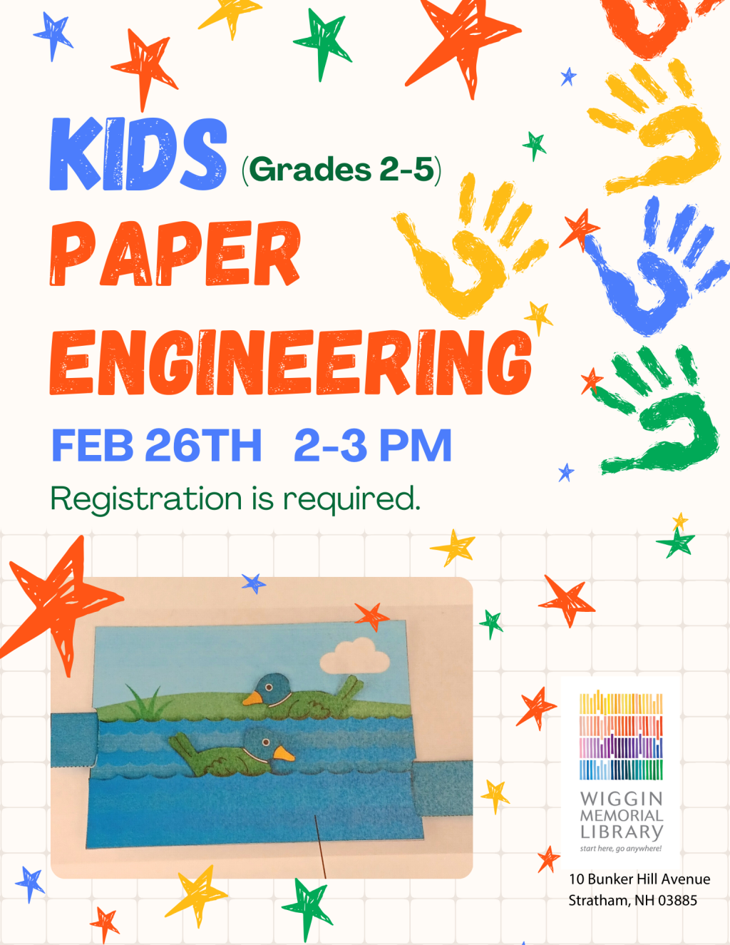 Monday, February 26, 2024 | Paper Engineering | Wiggin Memorial Library