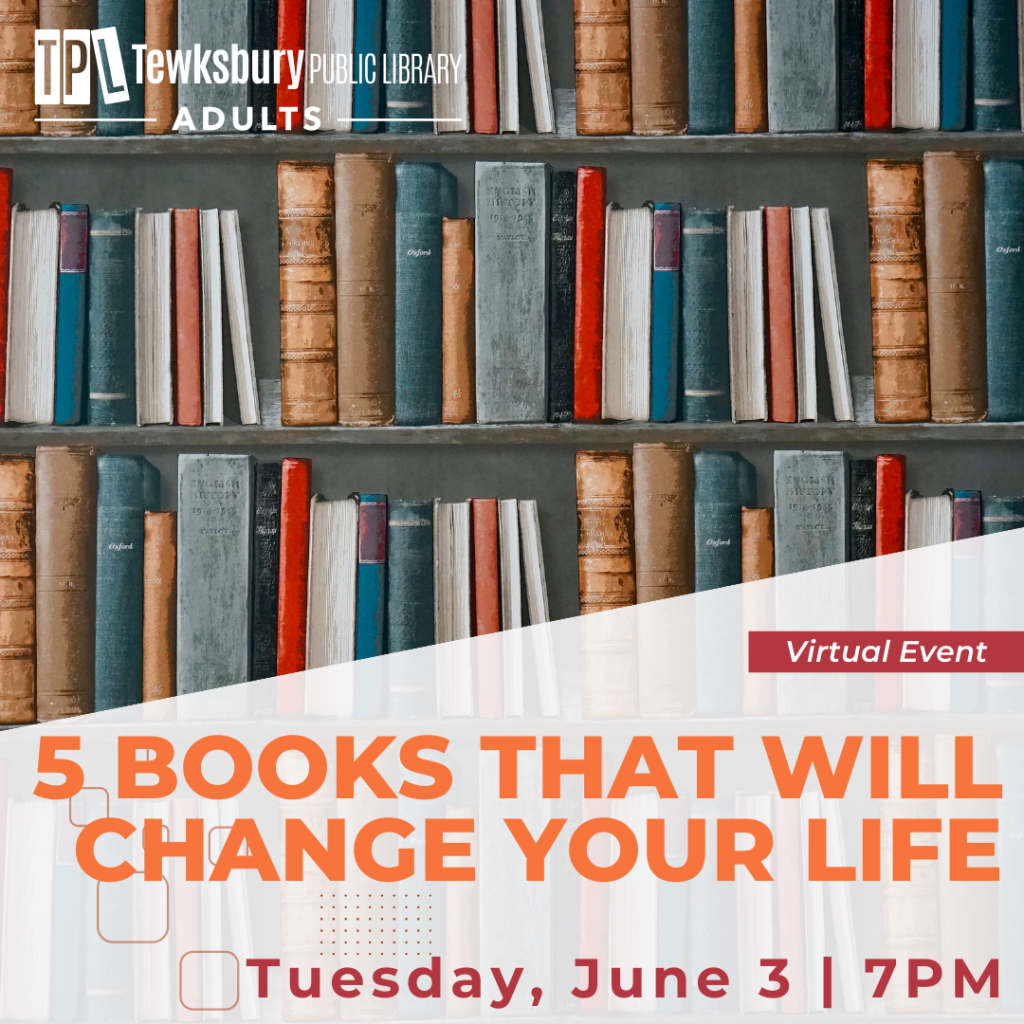 Tuesday, June 3, 2025 | VIRTUAL: 5 Books That Will Change Your Life ...