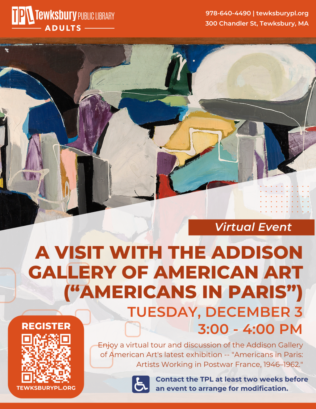 Tuesday, December 3, 2024 | VIRTUAL: A Visit with the Addison Gallery ...