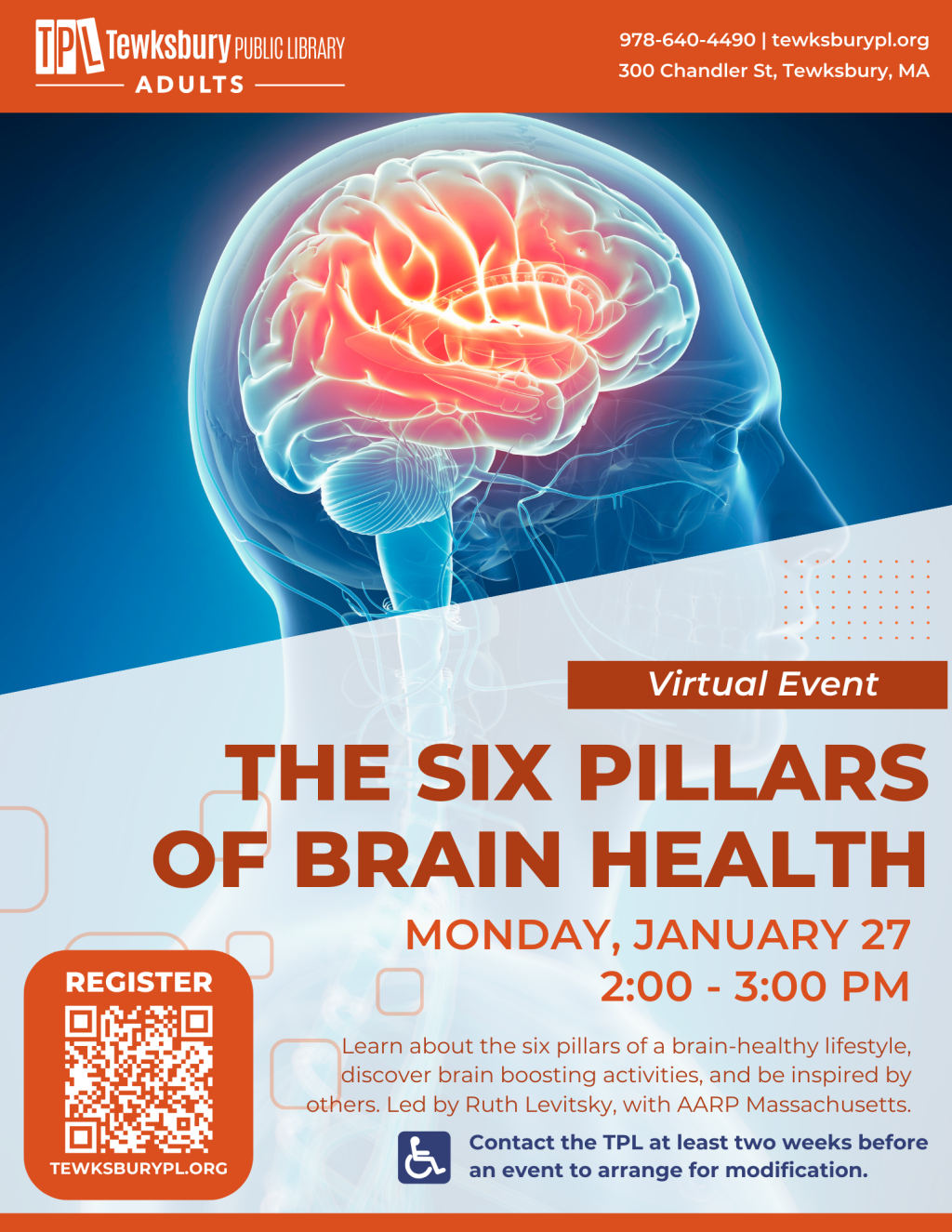 01/27/2025 | VIRTUAL: The Six Pillars of Brain Health with AARP ...