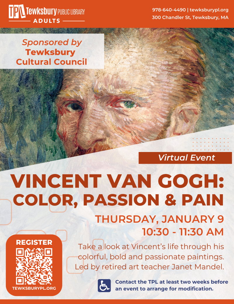 01/09/2025 | VIRTUAL: Vincent van Gogh -- Color, Passion & Pain ...
