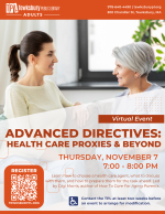 11/07/2024 | VIRTUAL: Advanced Directives -- Health Care Proxies And ...