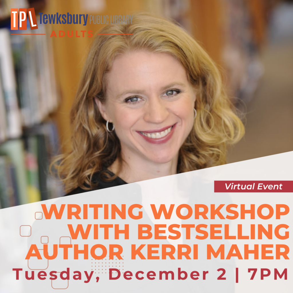 Tuesday, December 2, 2025 | VIRTUAL: Writing Workshop with Bestselling ...
