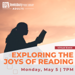 05/05/2025 | VIRTUAL: Why We Read -- Exploring The Joys Of Reading | Tewksbury Public Library