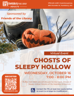 10/16/2024 | VIRTUAL: Ghosts of Sleepy Hollow | Tewksbury Public Library