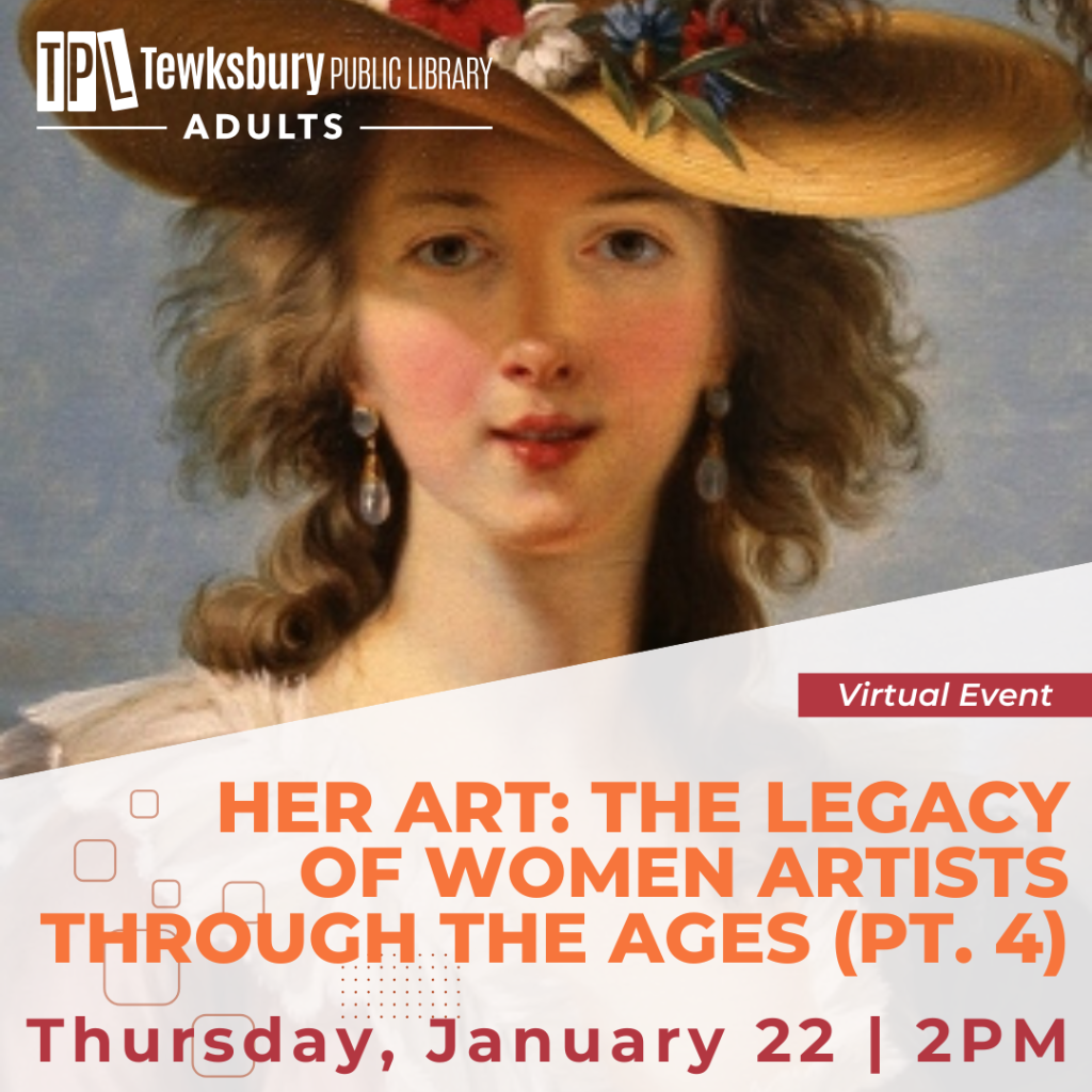 01/22/2026 | VIRTUAL: Her Art -- The Legacy Of Women Artists Through ...