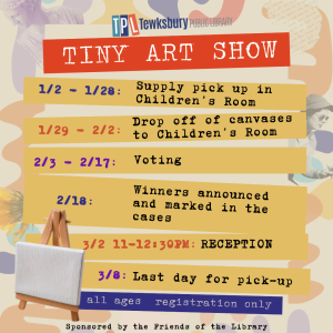 01/31/2024 | Tiny Art Show 2024 Registration: ADULTS | Tewksbury Public ...