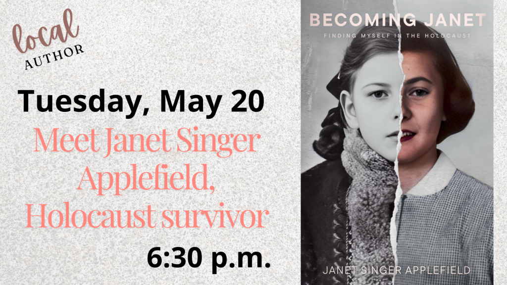 Tuesday, May 20, 2025 | Author Talk with Janet Applefield | Ventress ...