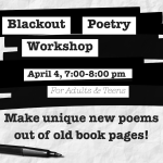04/04/2024 | Blackout Poetry Workshop | Winchester Public Library