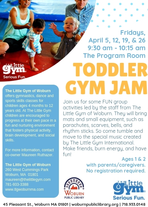 04/05/2019 | Toddler Gym Jam: Ages 1&2 | Woburn Public Library