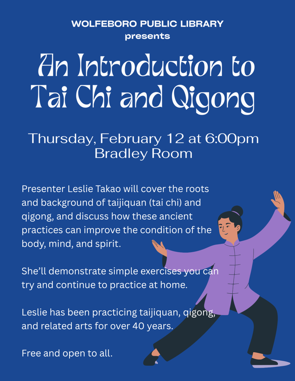 Thursday, February 12, 2026 | An Introduction to Tai Chi and Qigong ...
