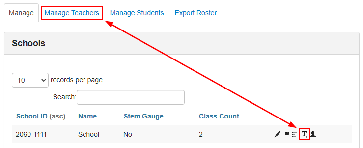 manage teachers icon