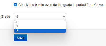 override class grade