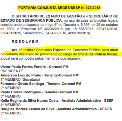 Concurso PM MT: Comissão formada! Edital em breve! Veja!