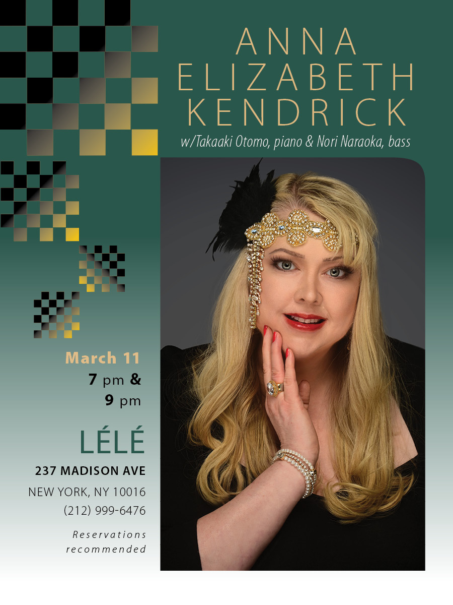 Anna Elizabeth Kendrick Trio at Lele | Live Jazz Music in New York City ...