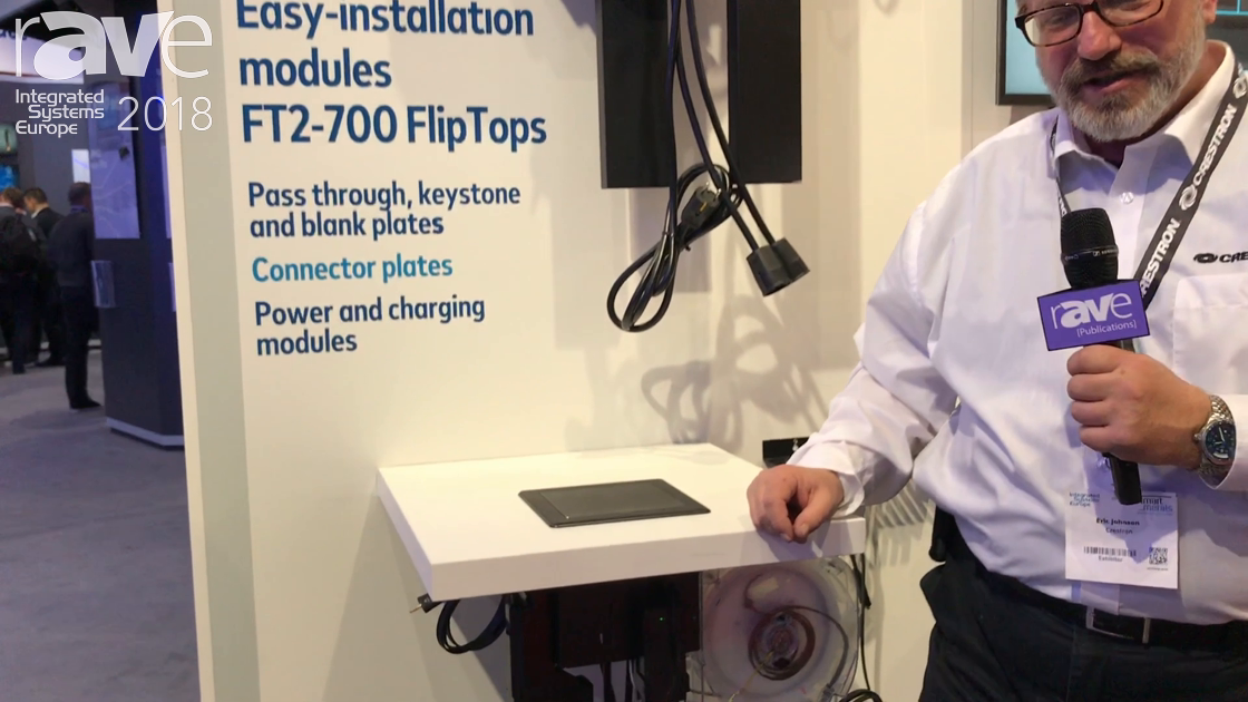 ISE 2018: Crestron Demos Its New One-Touch Flip-Top Cable Retractor ...