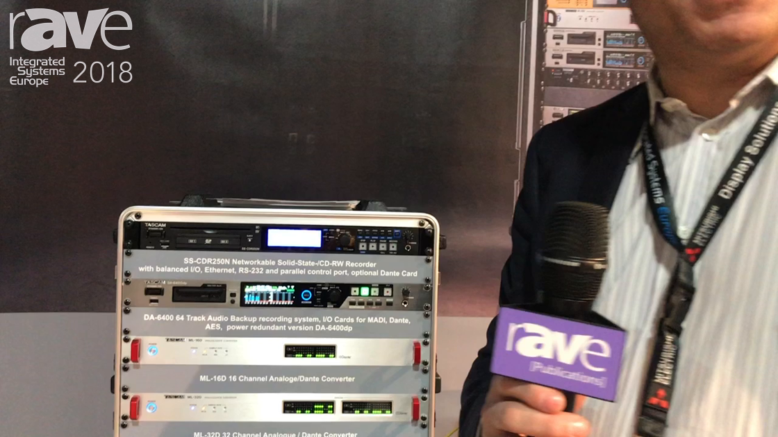 ISE 2018: TASCAM Shows Dante-Enabled DA-6400 64 Track Audio Recorder ...