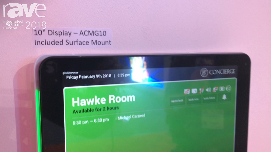 ISE 2018: Concierge Displays Explains ACMG10 Room Booking System With ...