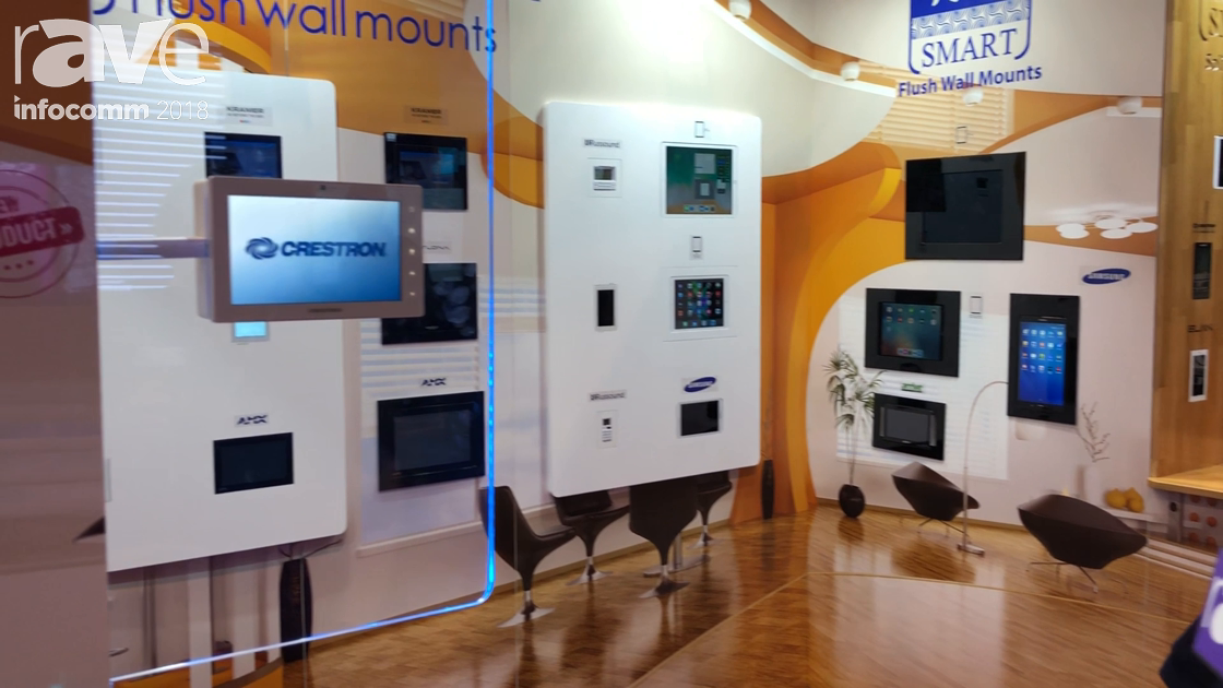 InfoComm 2018: Wall-Smart Features New Mount for Crestron TSW in Glass ...