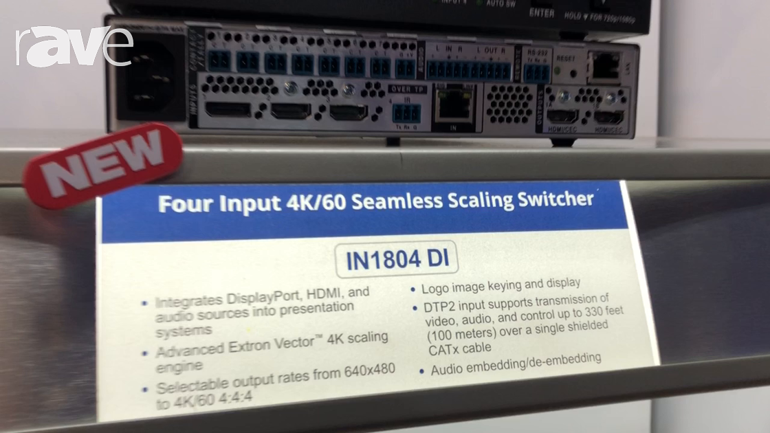 Integrate 2018: Extron Exhibits IN1804 DI Four-Input 4K/60 Seamless ...