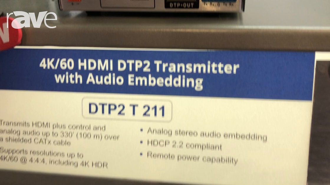 Integrate 2018: Extron Features DTP2 T 211 4K/60 HDMI DTP2 Transmitter ...
