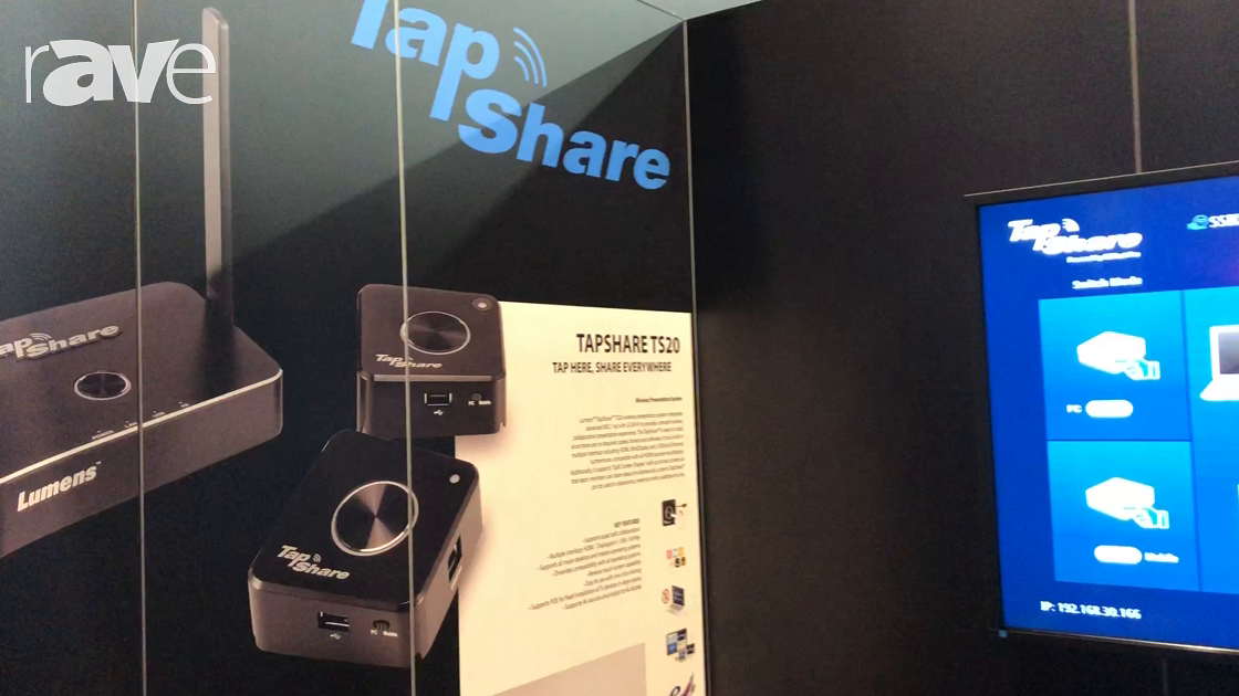 Integrate 2018: Lumens Demos TapShare TS20 Driverless Screenshare Product on the Corsair ...