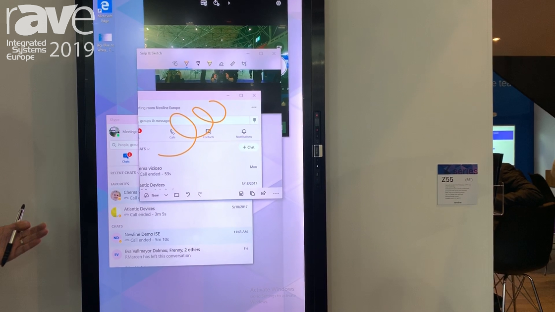 ISE 2019: Newline Interactive Demos Its Z55 Screen – rAVe [PUBS]