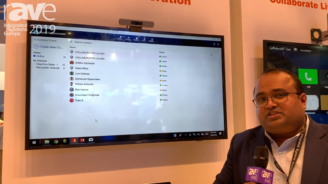 ISE 2019: ClearOne Demos Its Collaboration Space Cloud Platform – rAVe [PUBS]