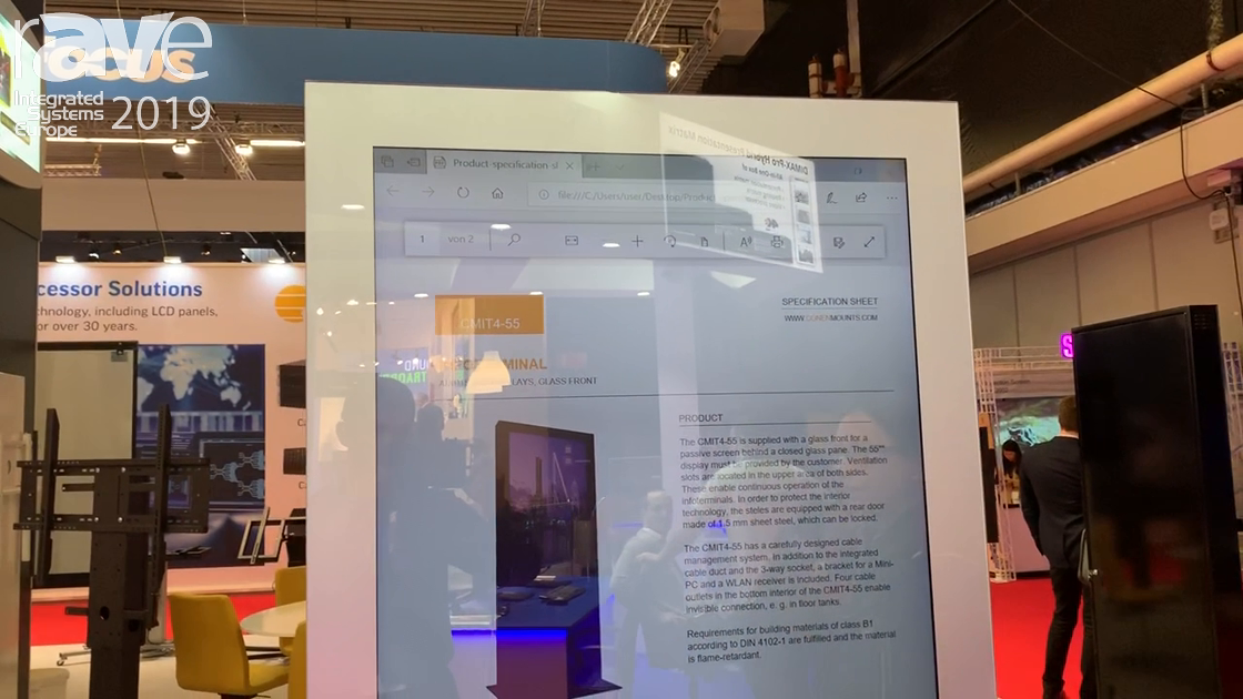 ISE 2019: Conen Mounts Demos New Kiosk With 55″ LG Screen – rAVe [PUBS]