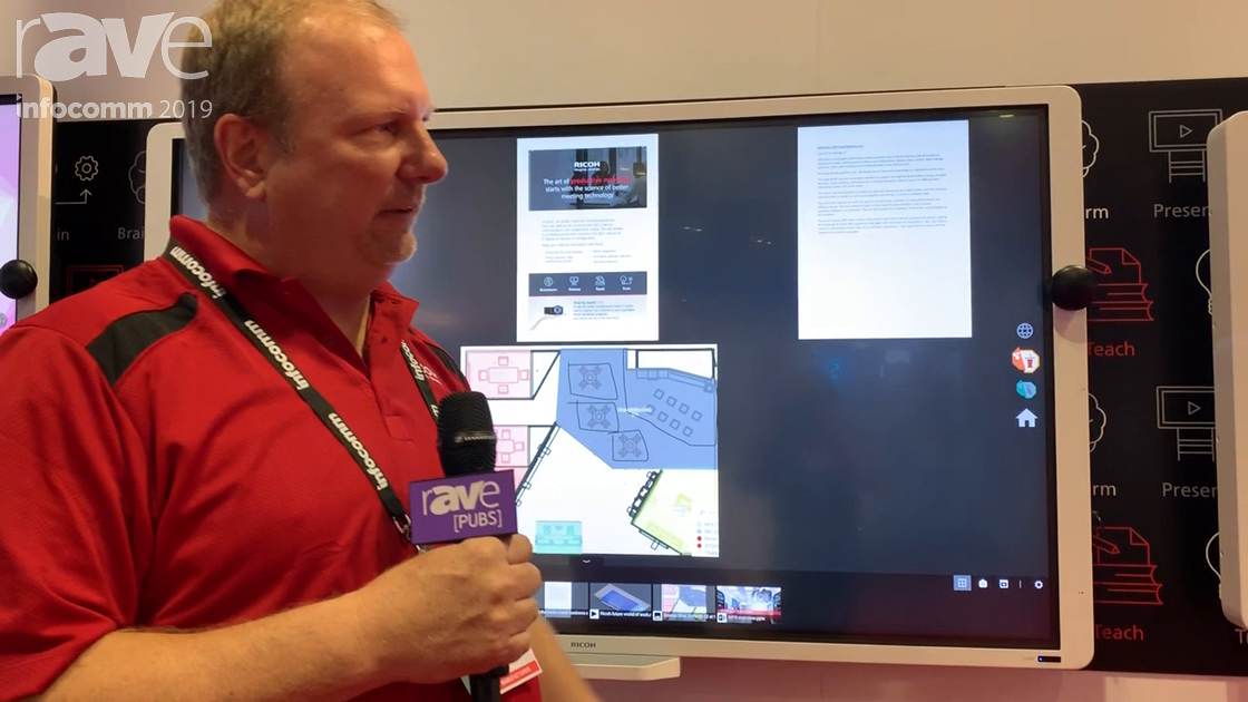 InfoComm 2019: Ricoh Demos D7500 Interactive Flat Panel Display Using ...