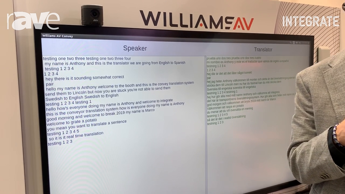 Integrate 2019: Williams AV Demos Real-Time, AI-Based Convey ...